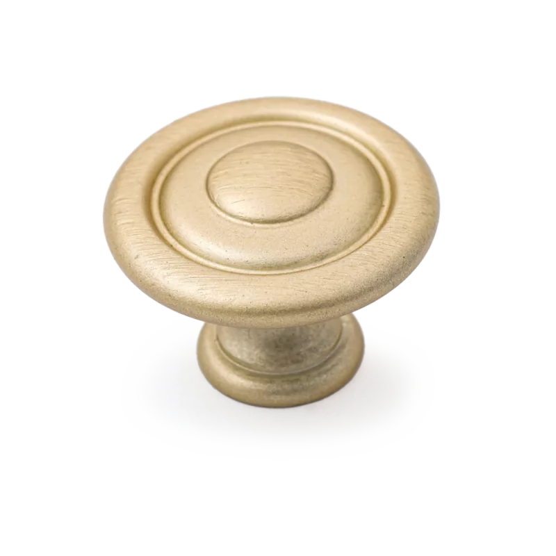Castella Heritage Shaker Fluted Knob – Brushed Brass – Wellsons