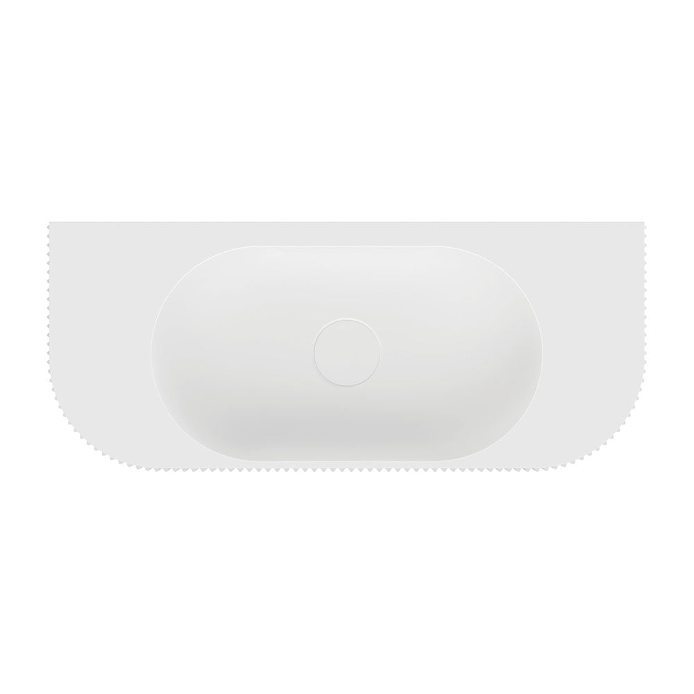 Fienza Minka Solid Surface Wall Basin No Tap Hole - Matte White – Wellsons