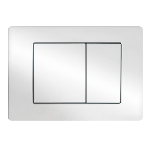 R&T Square Button Flush Plate for In-wall Concealed Cistern - Chrome – Wellsons
