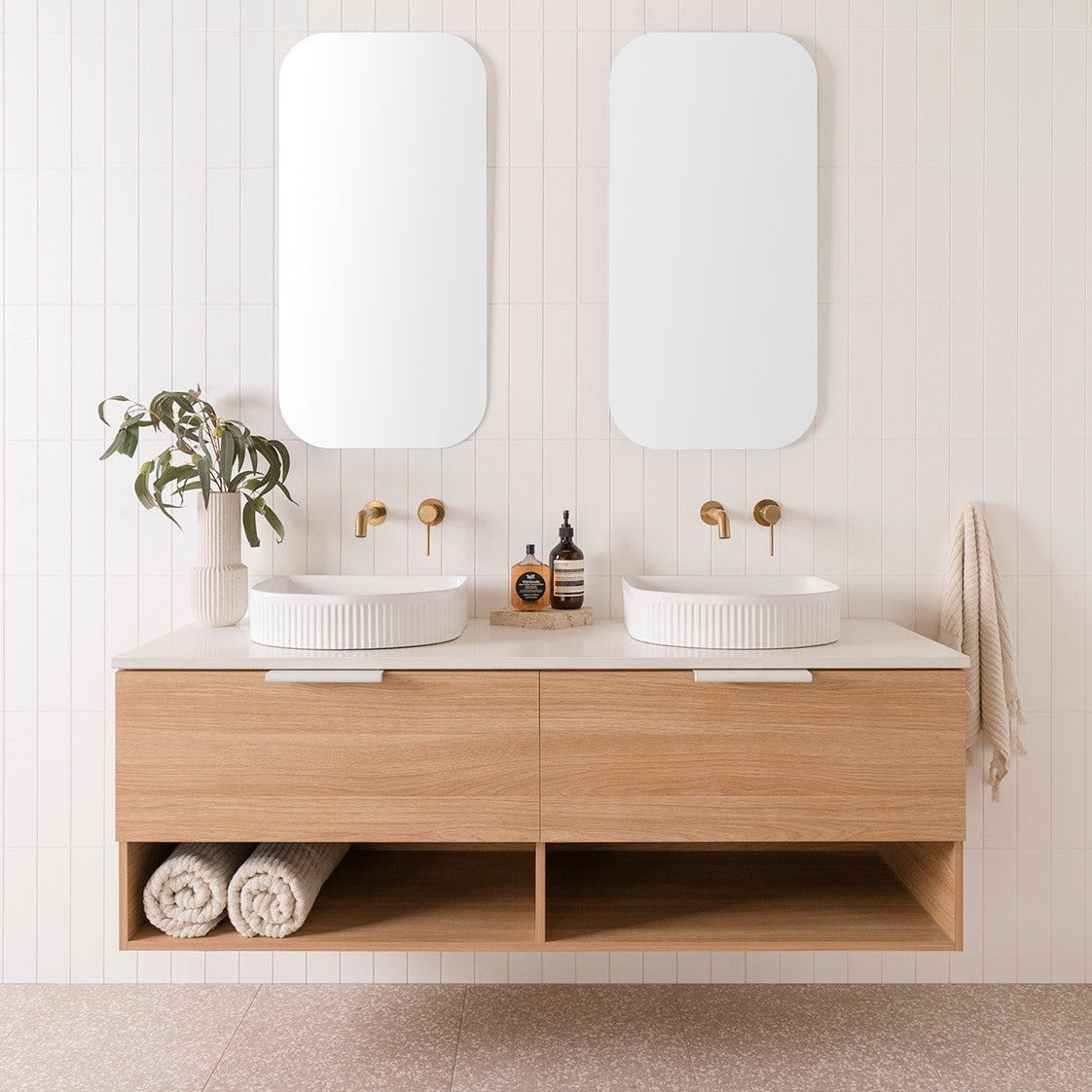 ADP Glacier Full Depth Shelf Wall Hung Vanity - Pro – Wellsons