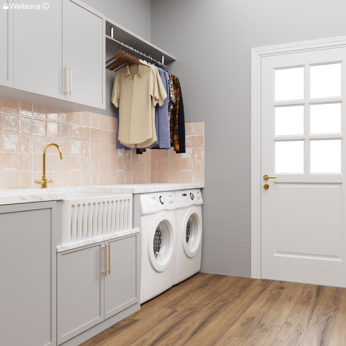 Modern Country Laundry Room – Wellsons