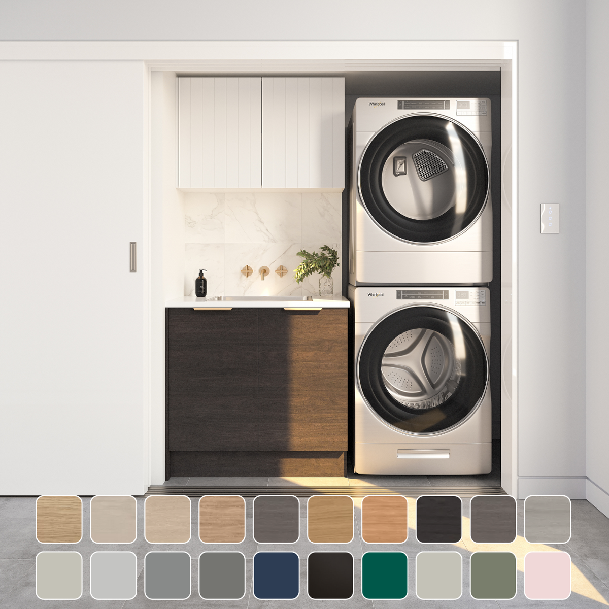 Timberline Custom Laundry Cabinet Package 915mm – Wellsons