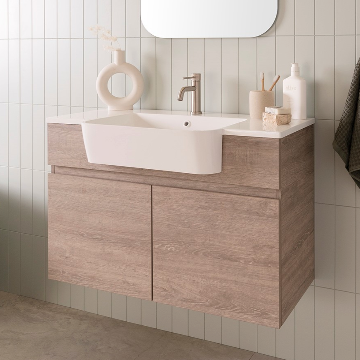 ADP Glacier Semi Recessed All Drawer Twin Vanity With Cast Marble Top ...