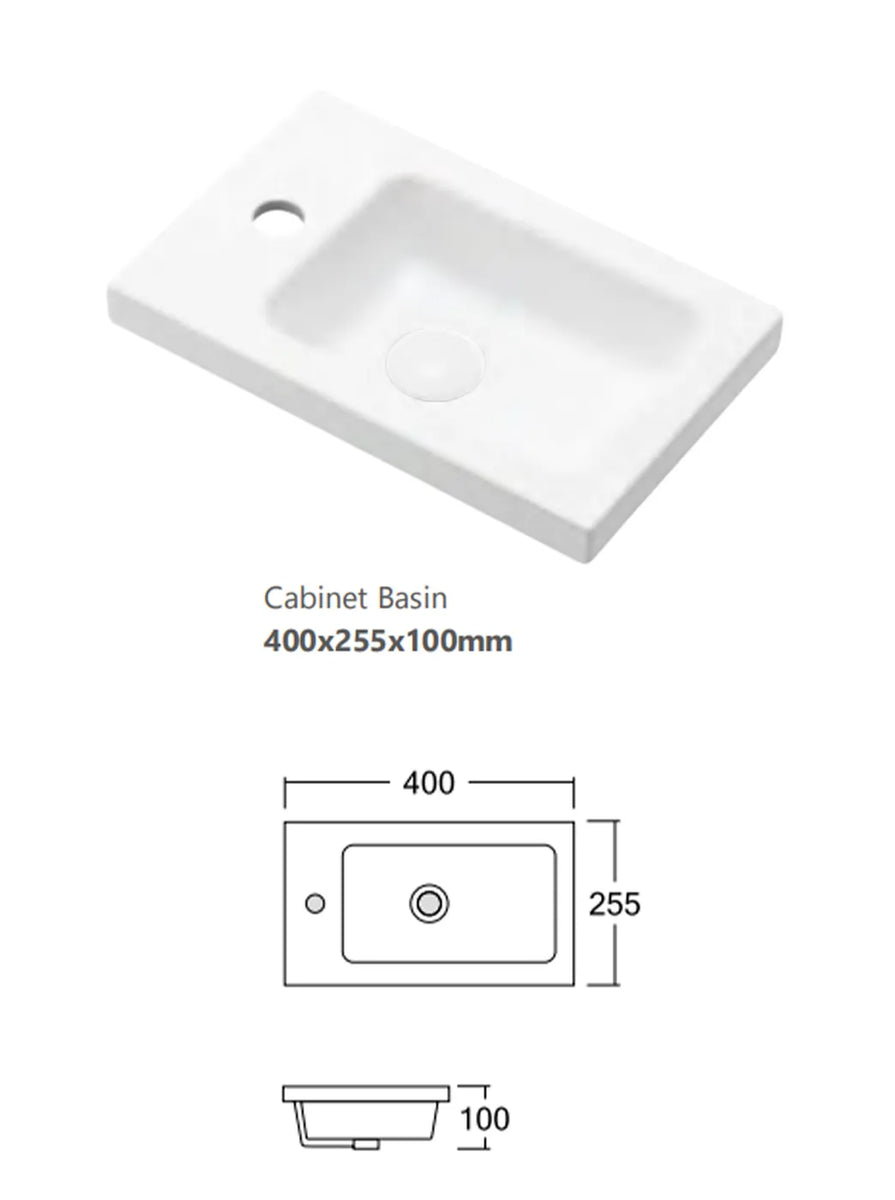 Otti Ensuite Vanity 400mm Matte White Fluted Vanity – Wellsons