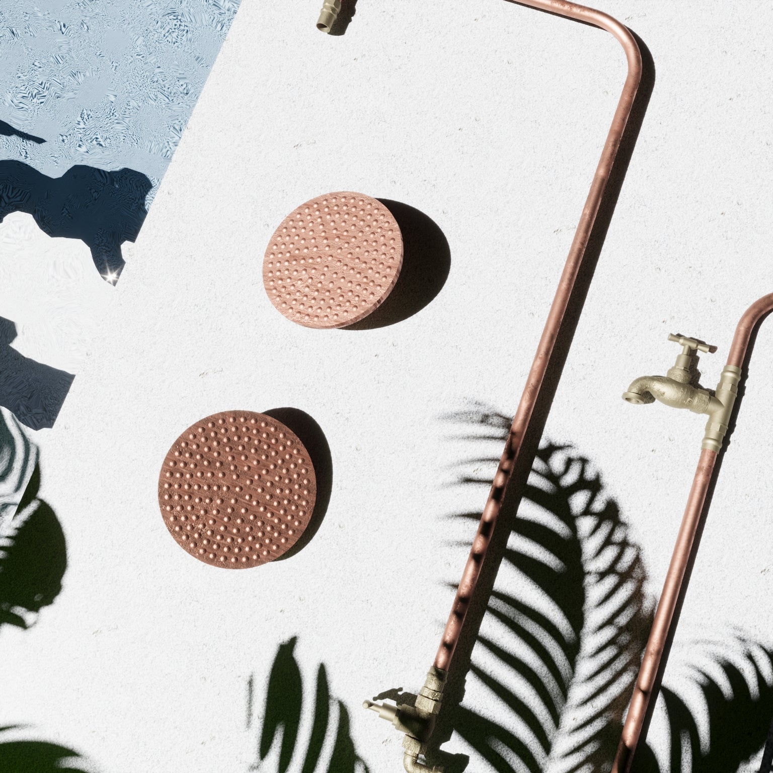 Haven Copper Outdoor Shower Head Set – Wellsons