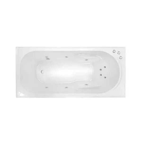 Decina Modena Santai 10 Jet Inset Spa Bath 1515/1635/1785mm - Gloss Wh ...