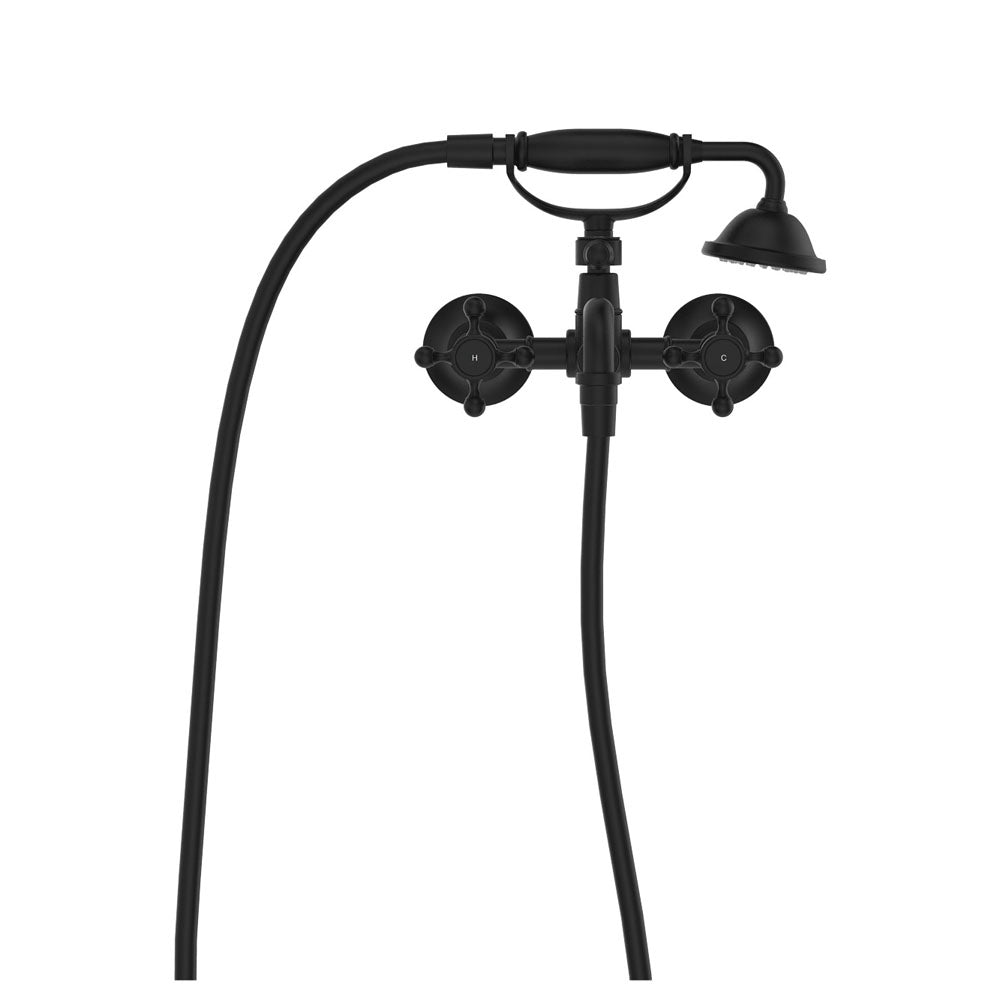 Fienza Lillian Exposed Bath Tap Set with Hand Shower - Matte Black ...
