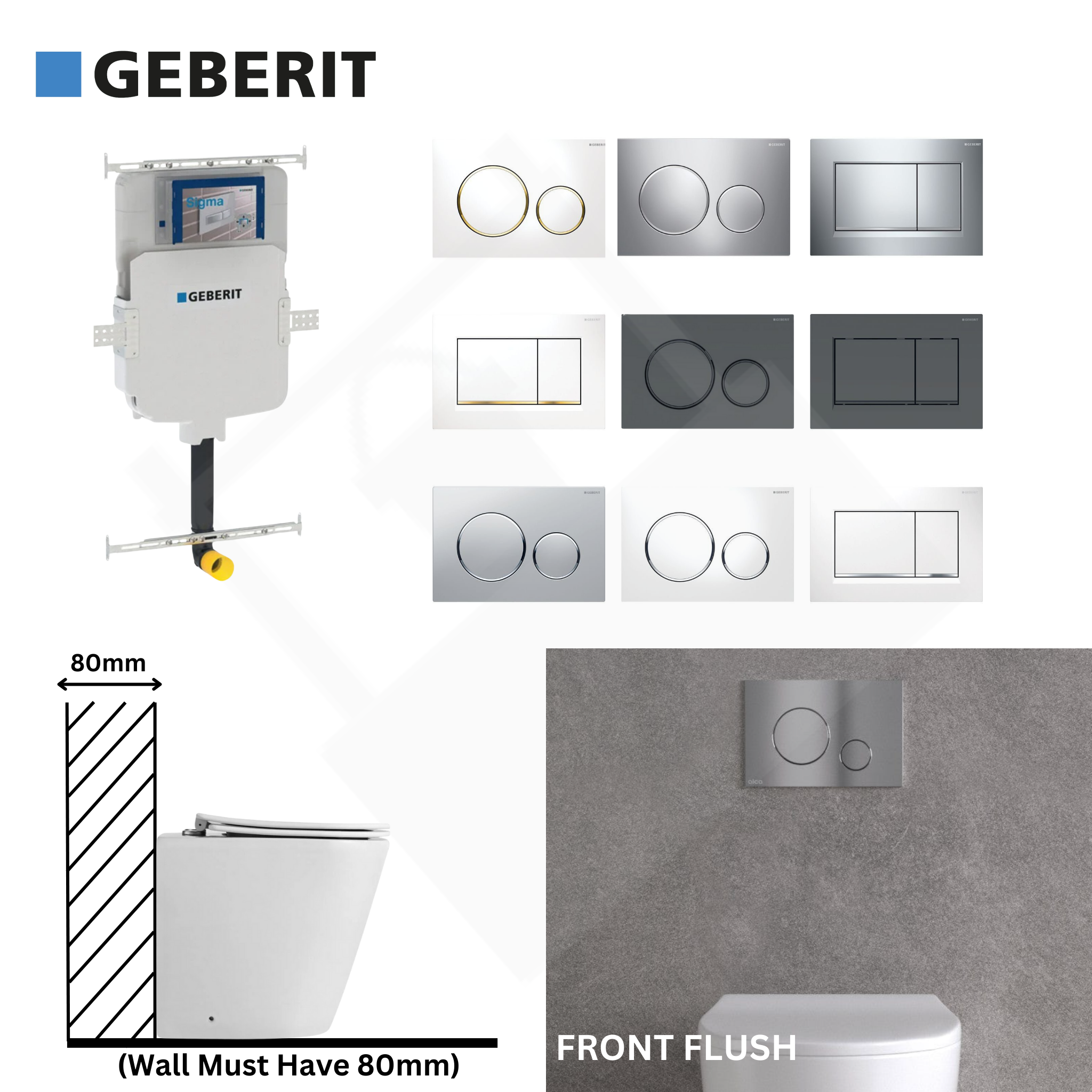 Geberit Sigma8 Frameless Inwall Concealed Cistern – Wellsons