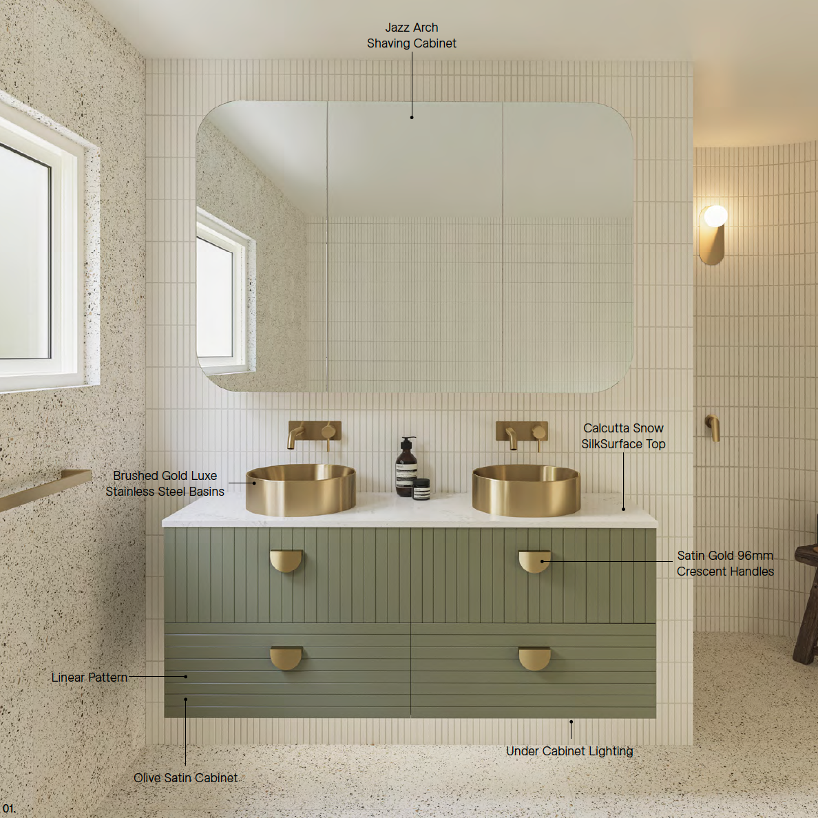 Timberline Henley Wall Hung VJ Panel Vanity With Above Counter Basin ...