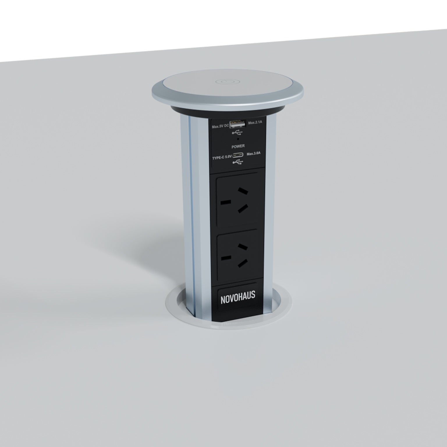 Pop Up Bench Power Point - Black Silver – Wellsons