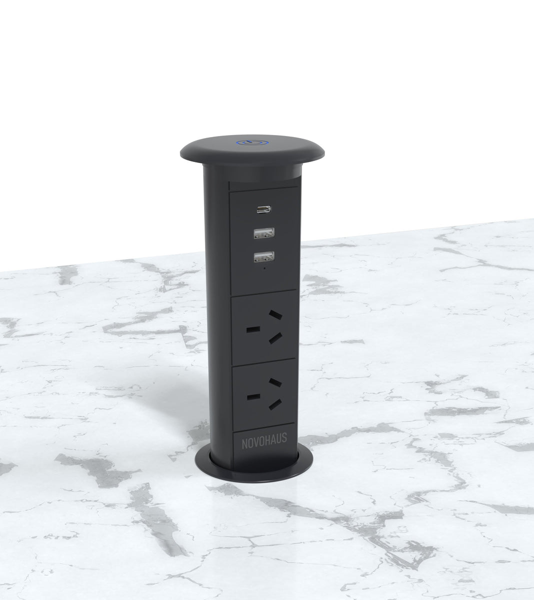 Pop Up Bench Power Point - Black Silver – Wellsons