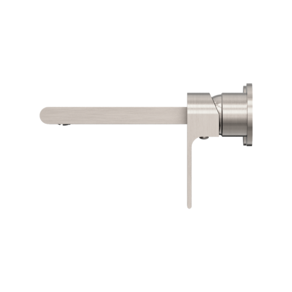 Nero Bianca Wall Basin/Bath Mixer (Separate Back Plate) - Brushed Nick ...