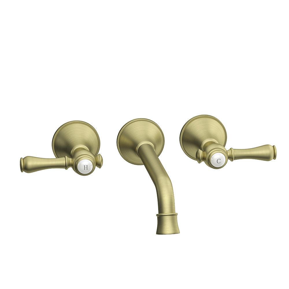 Augustine Classic Traditional Wall Basin Bath Set - Gold – Wellsons