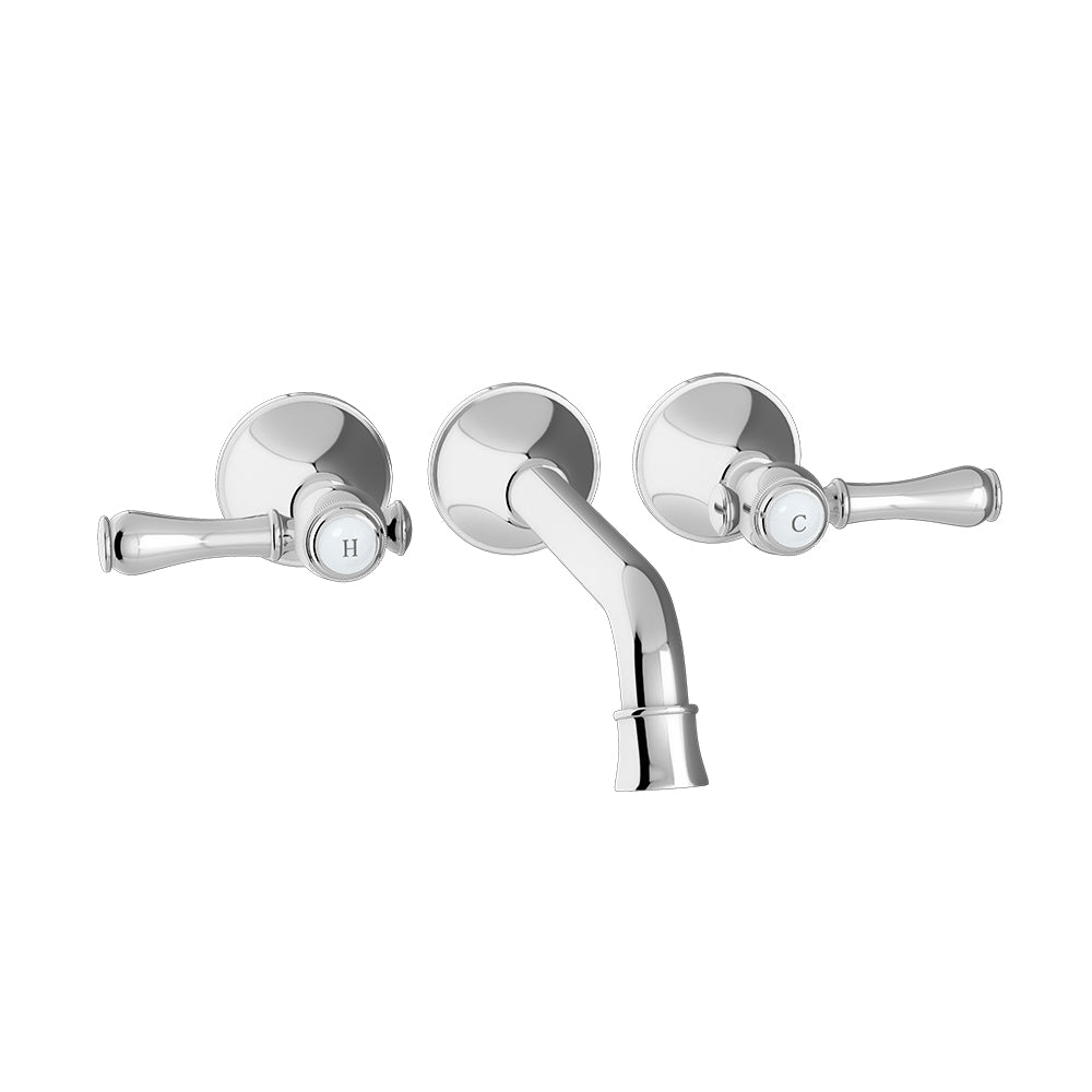 Augustine Classic Traditional Wall Basin Bath Set - Chrome – Wellsons