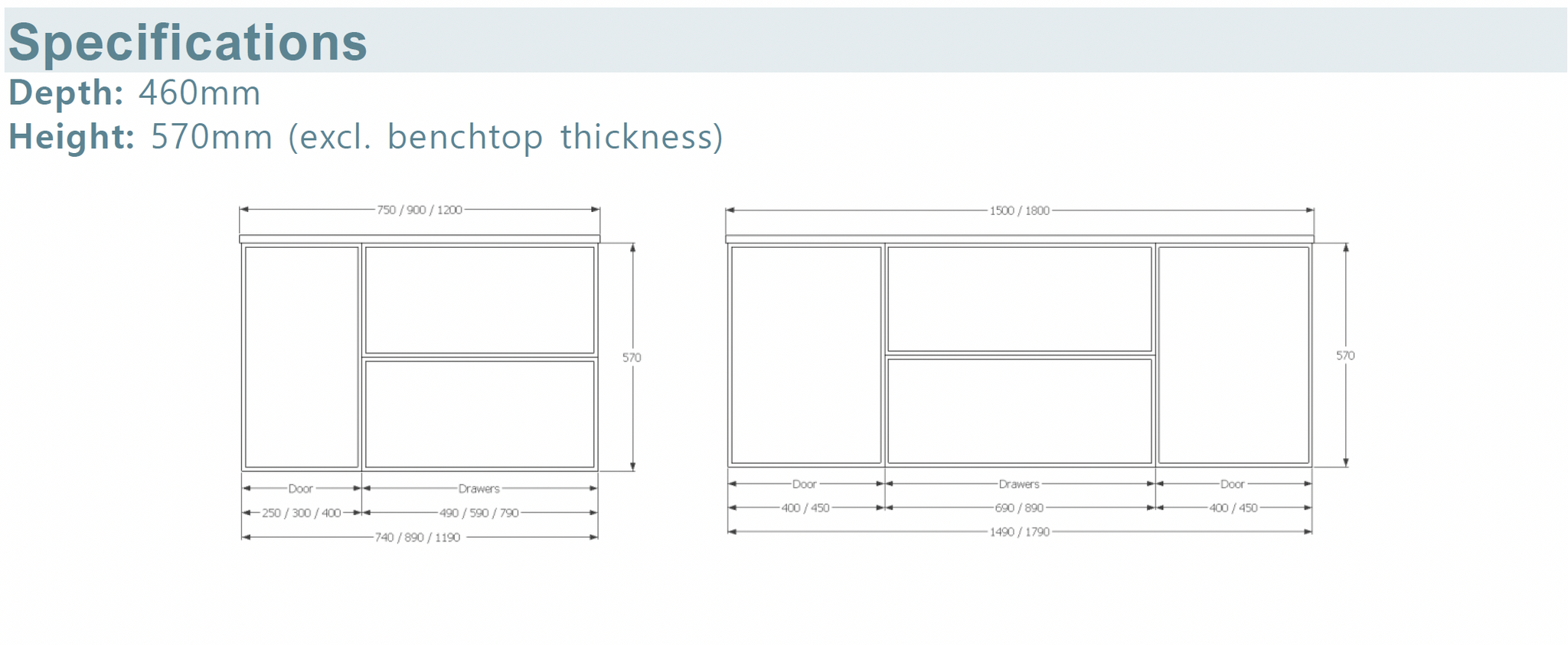 Rifco Sutton Wall Hung Vanity with White Corian Top & Basin – Wellsons