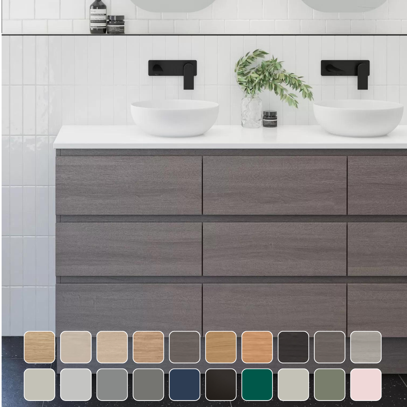 Timberline Ashton Floor Standing Vanity with Above Counter Basin – Wellsons