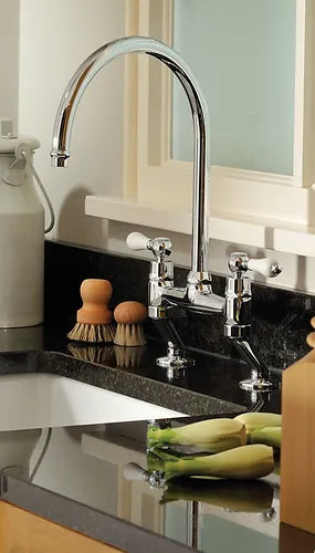 Turner Hastings Ludlow Bridge Mixer Tap – Brushed Brass – Wellsons