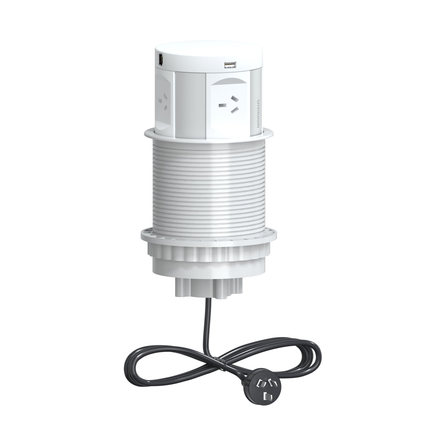 Quad Sided Pop Up Power Outlet With USB - White – Wellsons