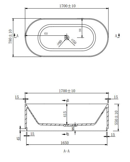 Kaskade Monroe Freestanding Fluted Stone Bath - Matte White – Wellsons