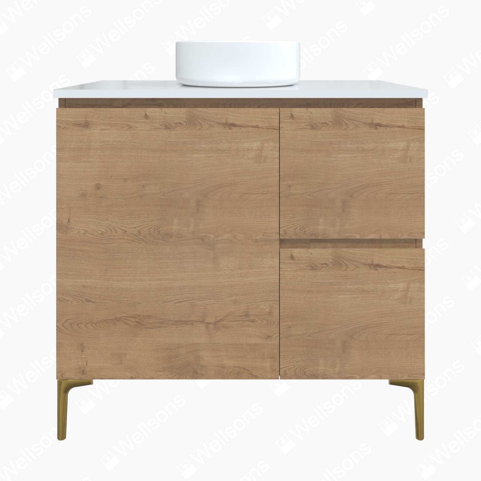 Timberline Nevada Floor Standing Vanity with Above Counter Basin on Le ...