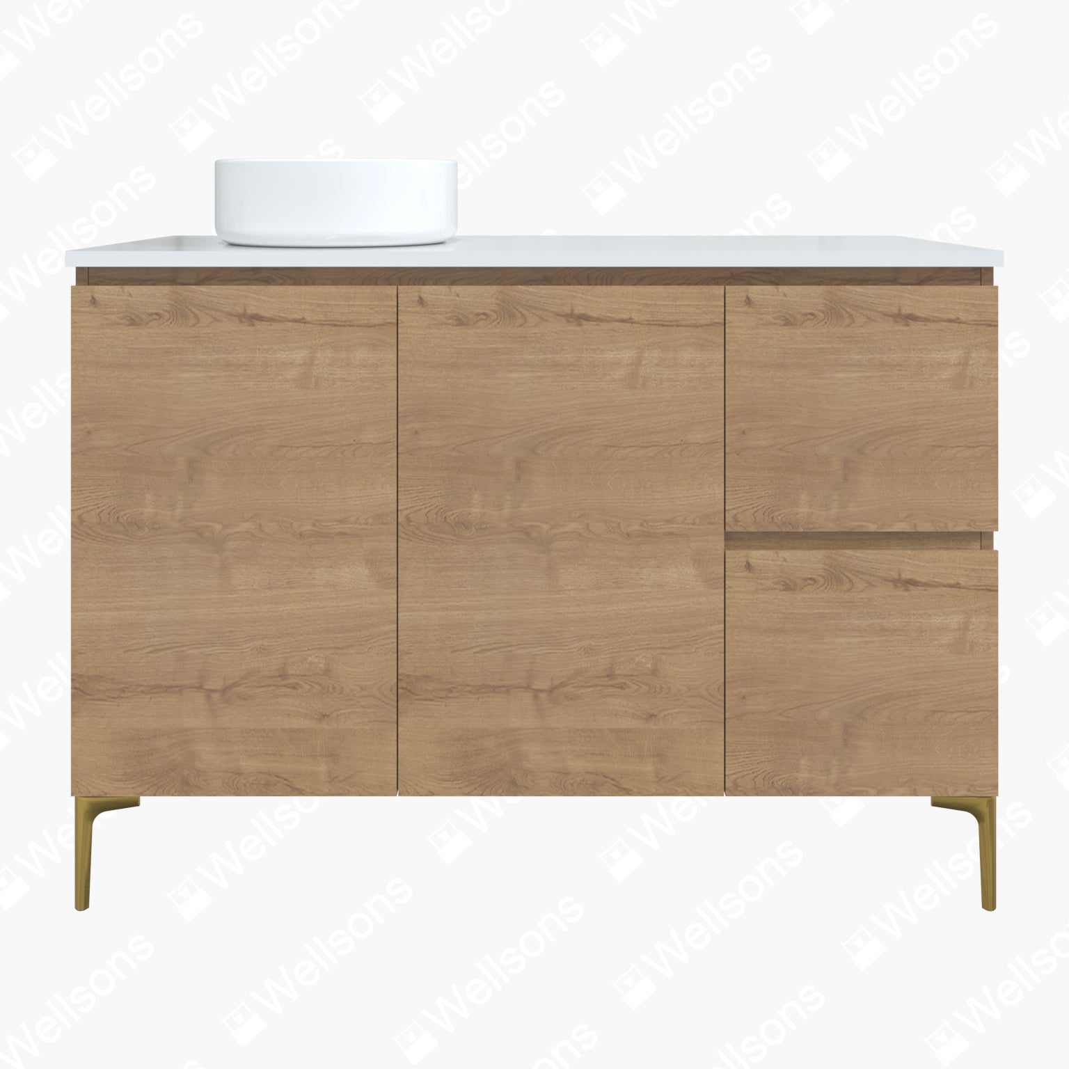 Timberline Nevada Floor Standing Vanity with Above Counter Basin on Le ...