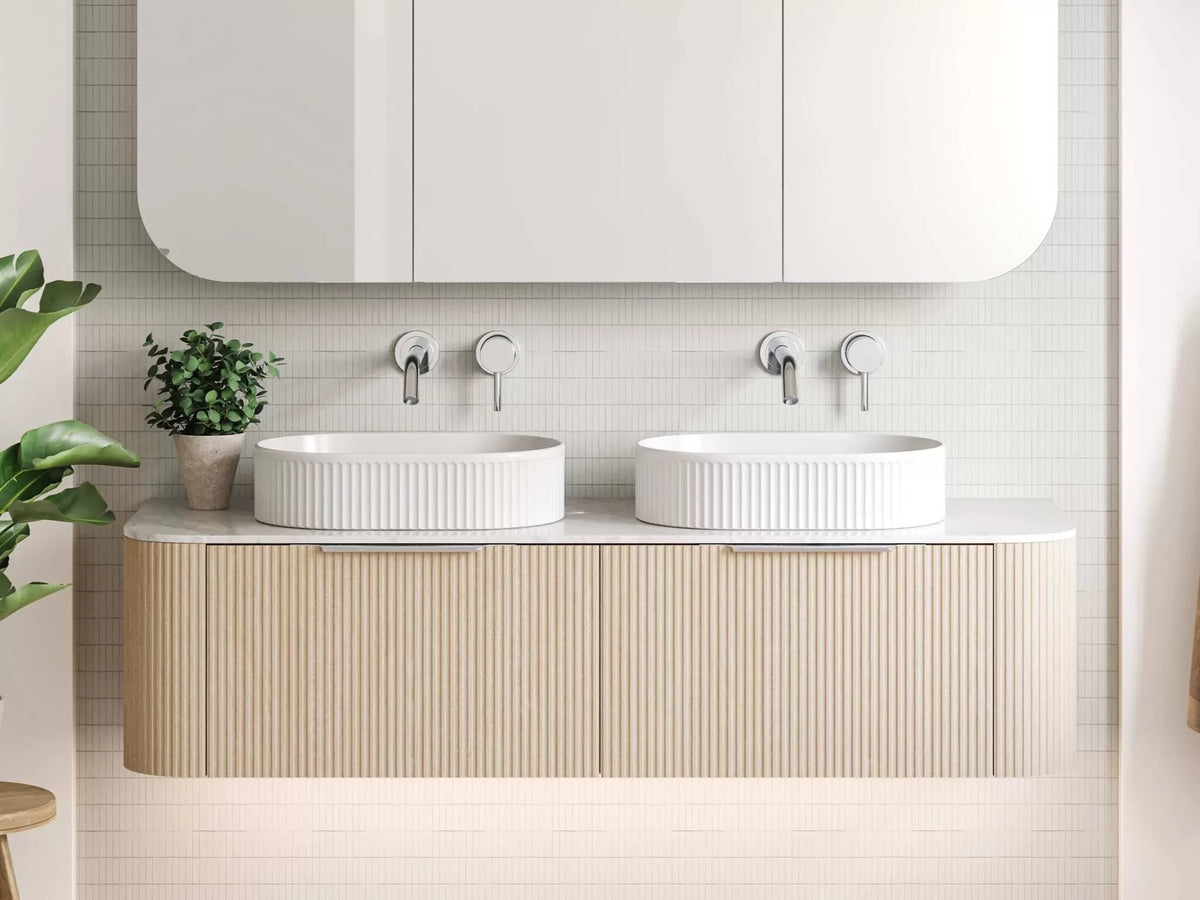 Timberline Santos Dockland Wall Hung Vanity with Above Counter Basin ...