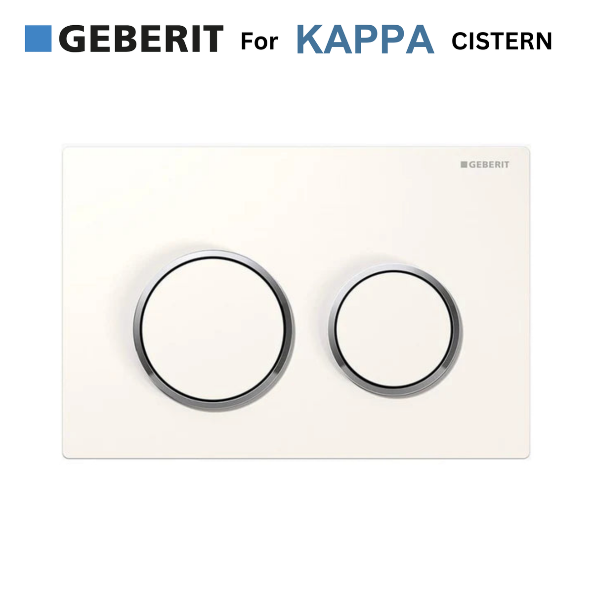 Geberit Kappa21KJ Round Button Flush Plate White Chrome Trim – Wellsons