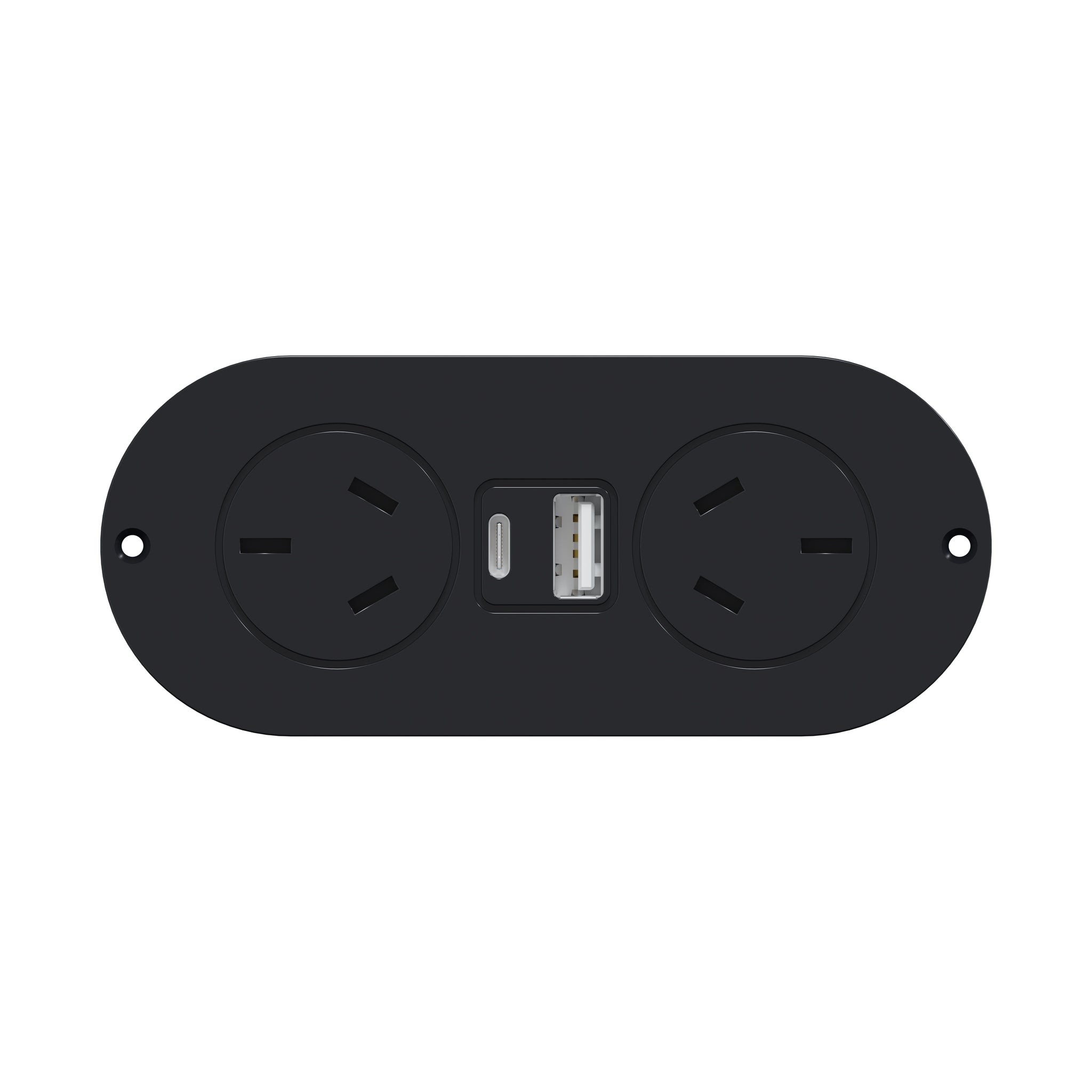 In Drawer Power Point Round Black – Wellsons
