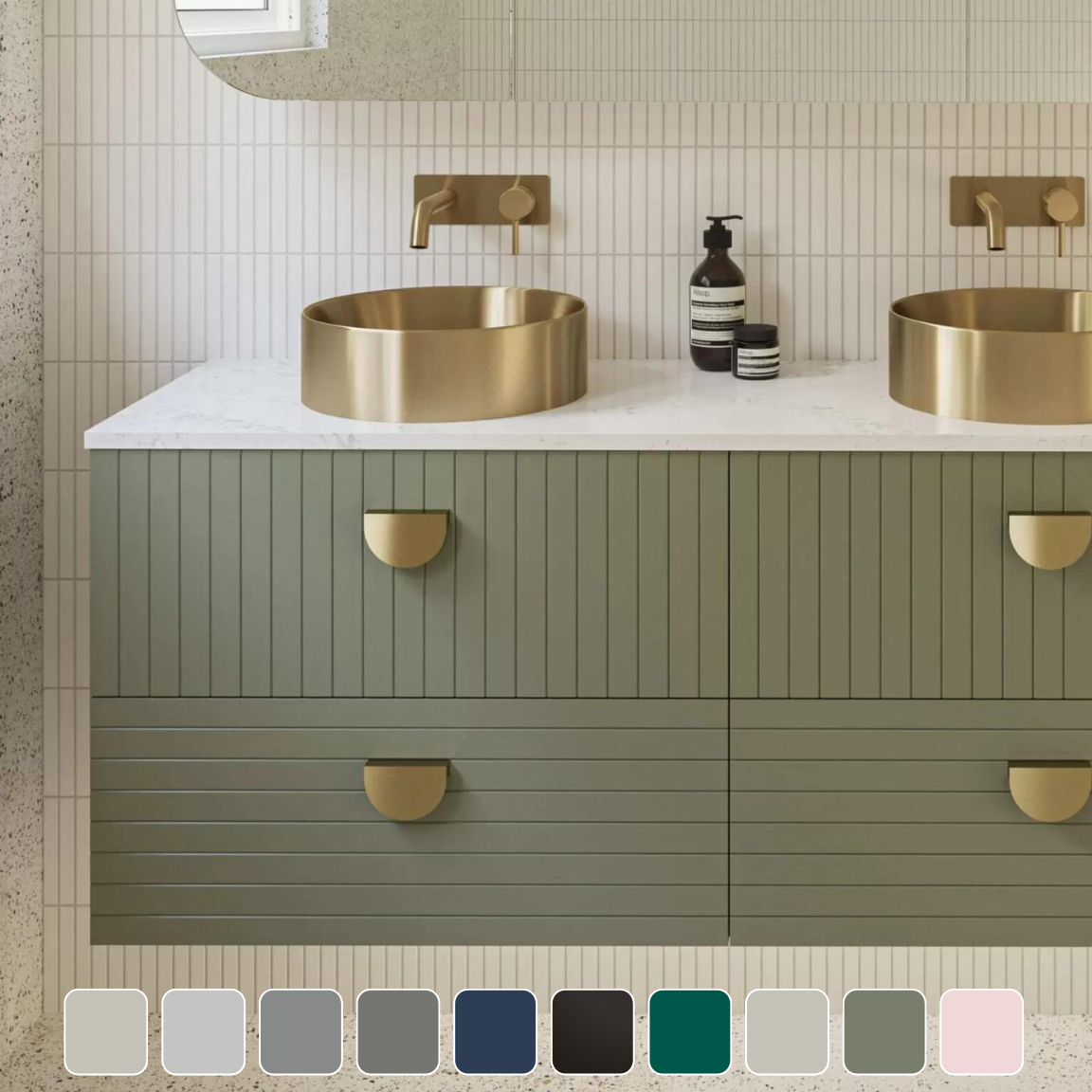 Timberline Henley Wall Hung VJ Panel Vanity With Above Counter Basin ...