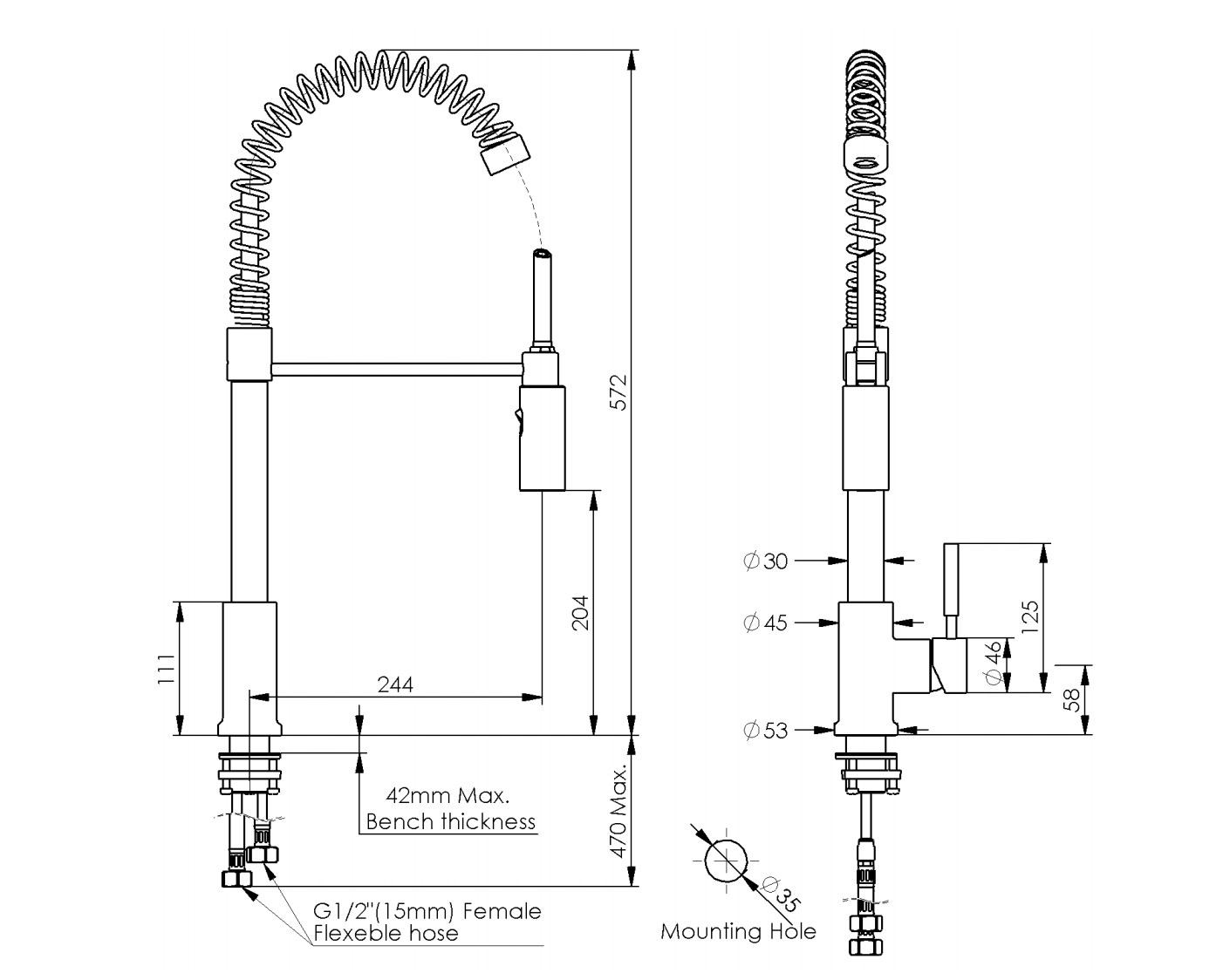 Greens Alfresco Spring Sink Mixer - Stainless Steel – Wellsons