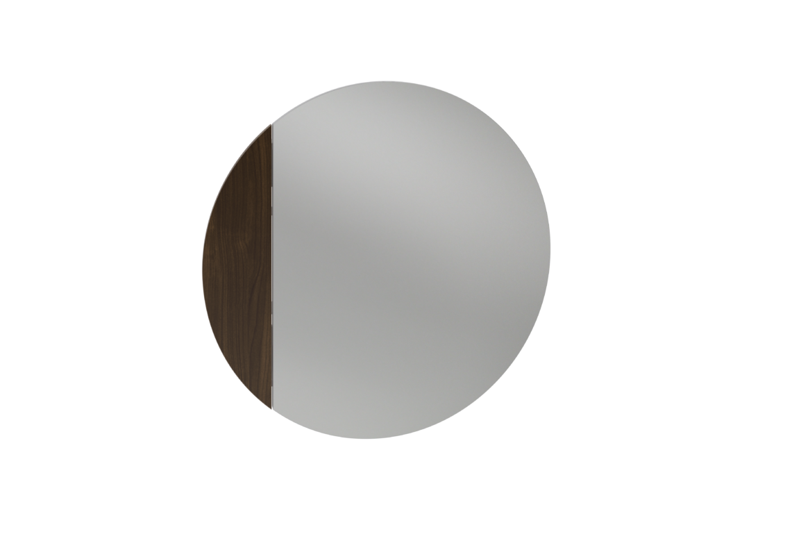 Rifco Cirque T2 Mirror Cabinet With Timber Panel – Wellsons