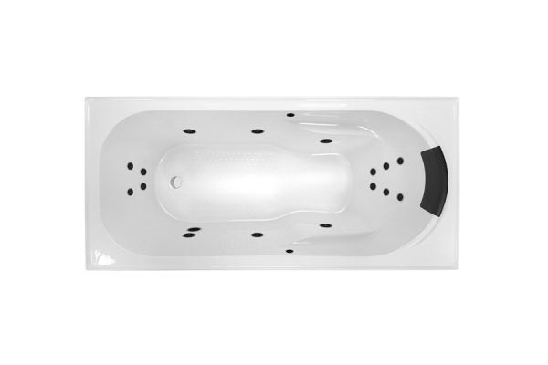 Decina Modena Dolce Vita 16 Jet Inset Spa Bath 1635/1785mm - Gloss Whi ...