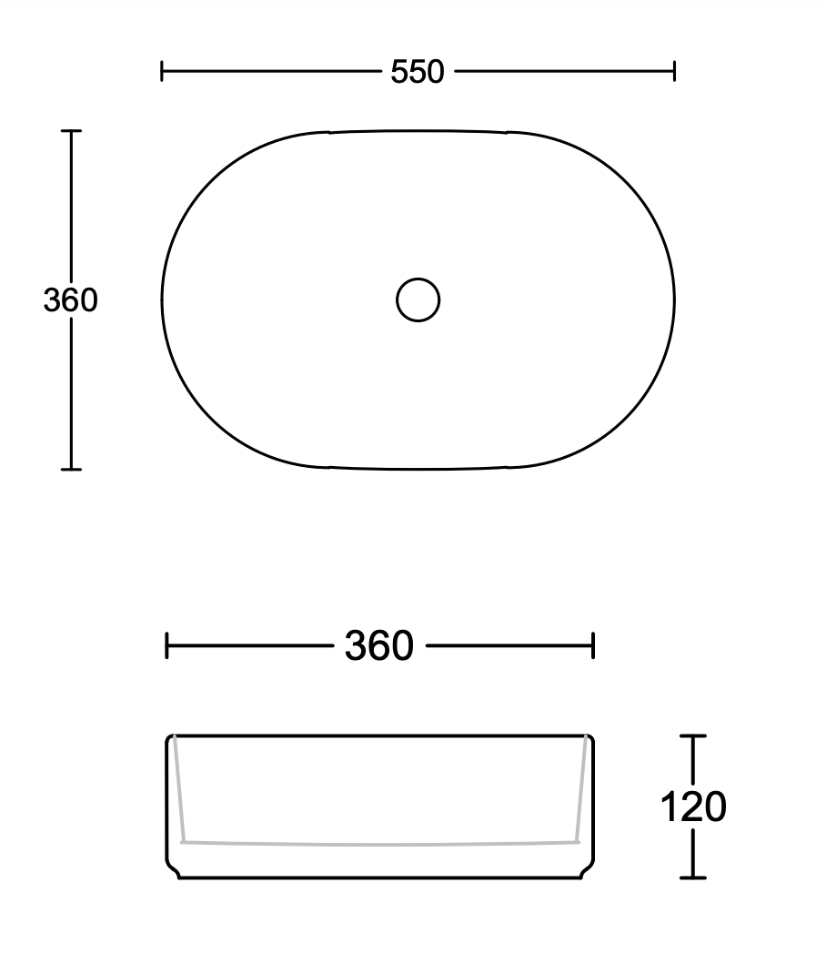 Timberline Myrtle Above Counter Basin - Gloss White – Wellsons