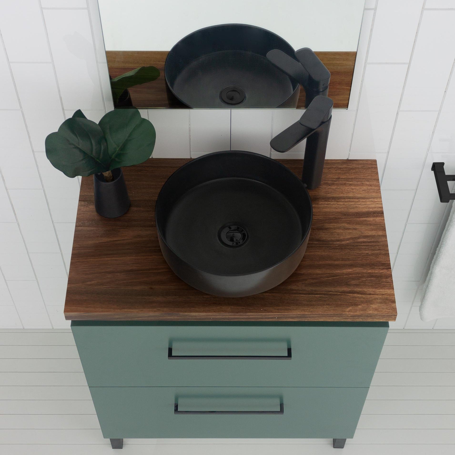 Marquis Phoenix Vanity with Solid Timber Top & Basin Floor Standing Va ...