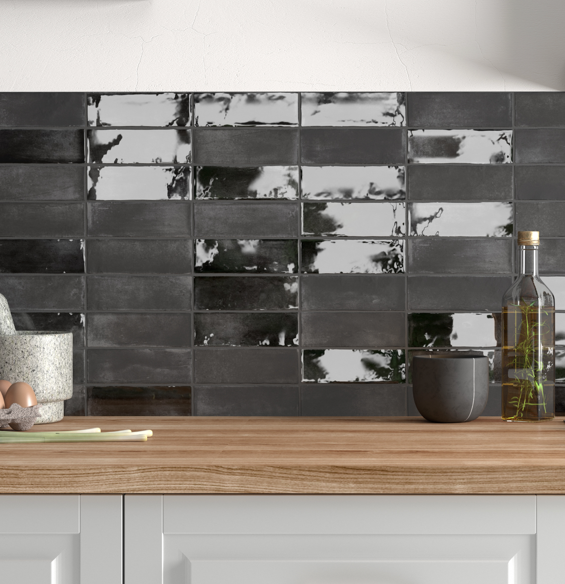 Soho Black Gloss Subway Tile – Wellsons