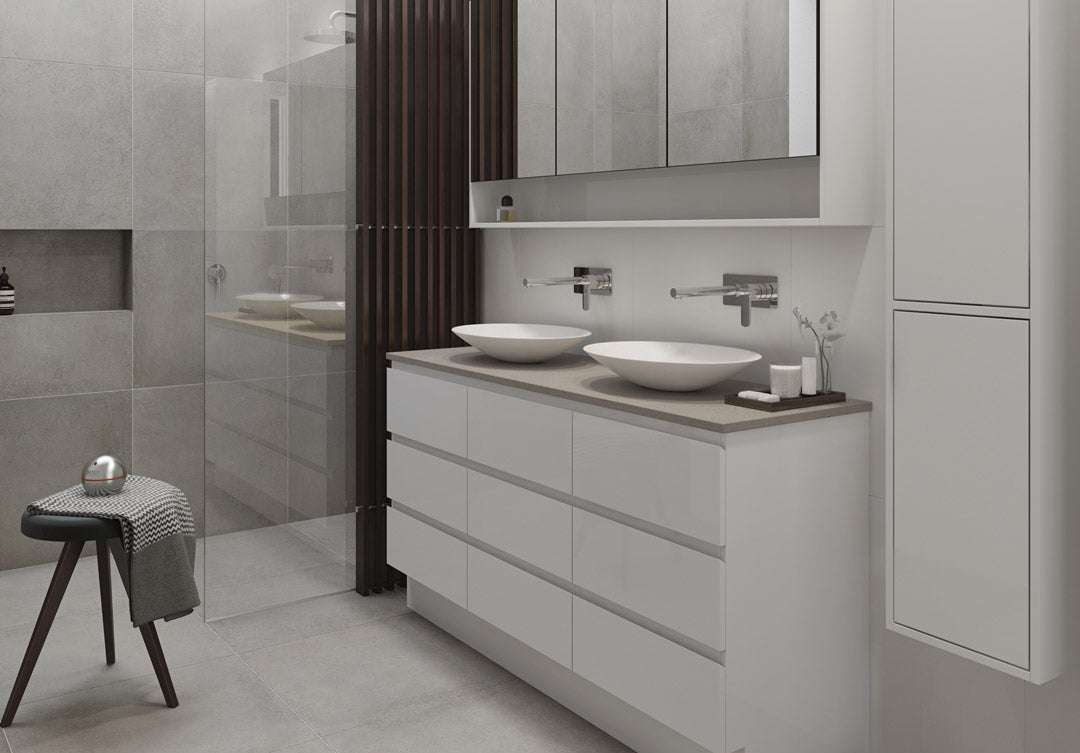 Timberline Ashton Floor Standing Vanity with Above Counter Basin – Wellsons