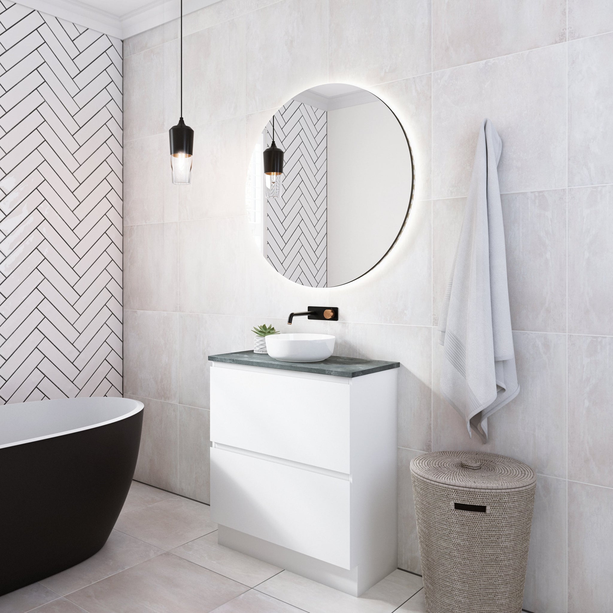 Timberline Billie Floor Standing Vanity with Silksurface Top & Basin ...