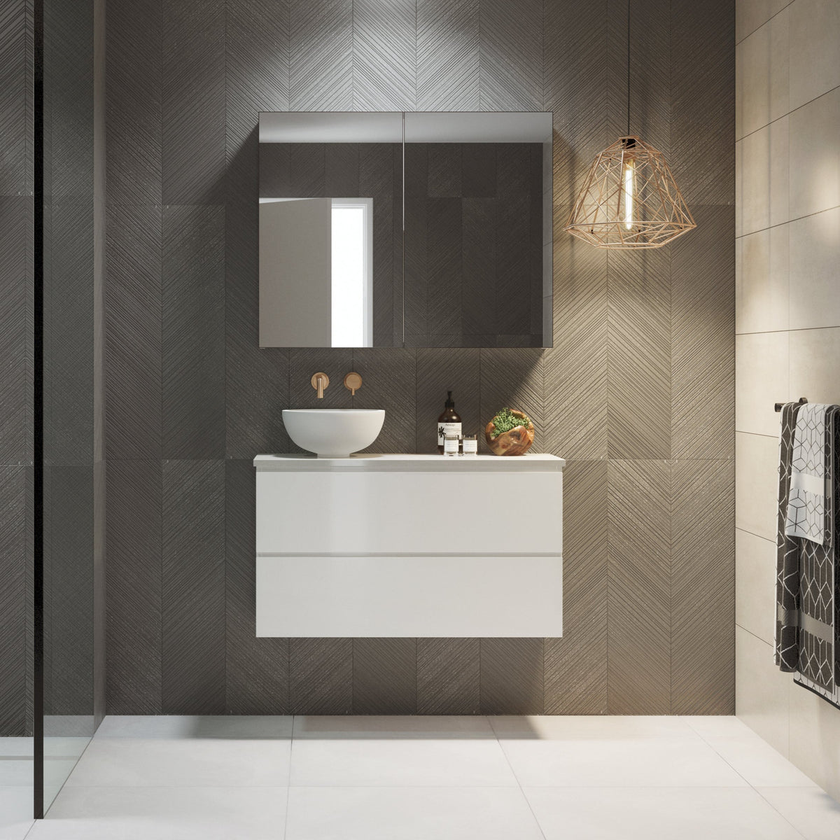 Timberline Billie Wall Hung Vanity with Silksurface Top & Basin – Wellsons