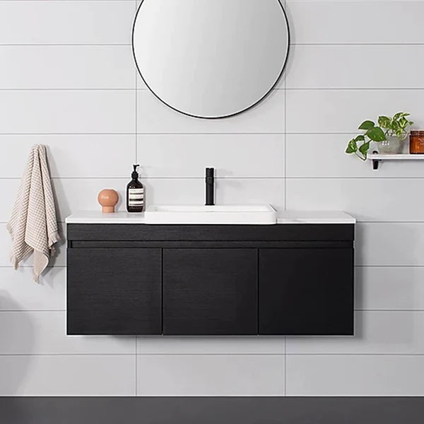 ADP Glacier Semi Recessed All Door Slim Vanity With Solid Surface - Pr ...
