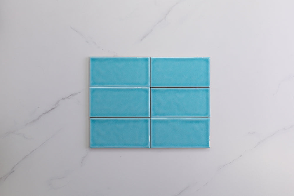 Cambridge Blue Gloss Subway Crackle Tile – Wellsons