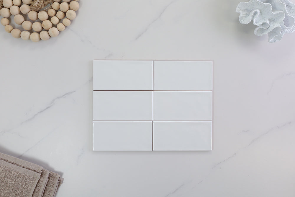 Cambridge White Gloss Subway Crackle Tile – Wellsons