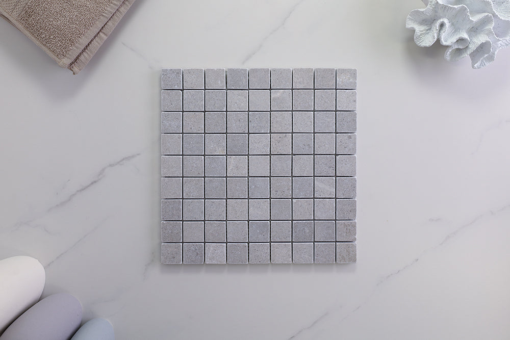 Deca Light Grey Honed Square Tile – Wellsons