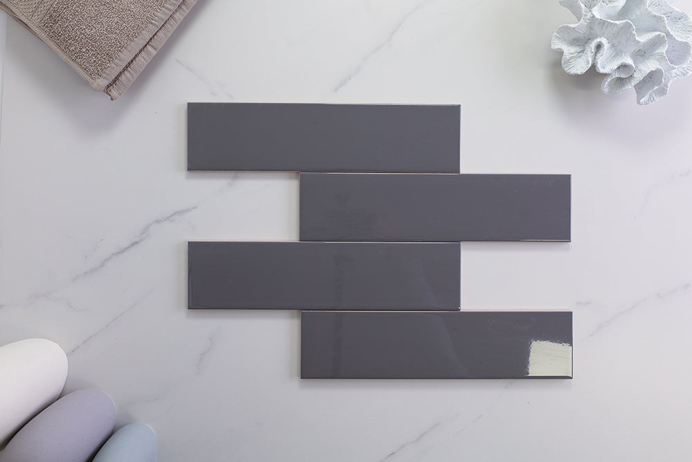 Metro Charcoal Gloss Subway Tile – Wellsons