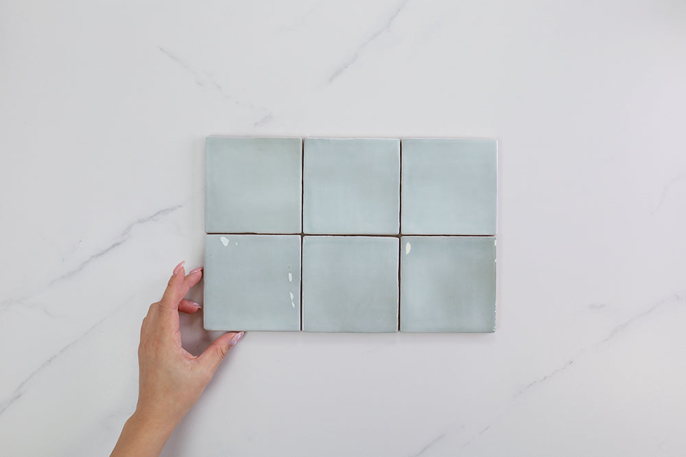 Palm Springs Mint Gloss Small Square Tile – Wellsons
