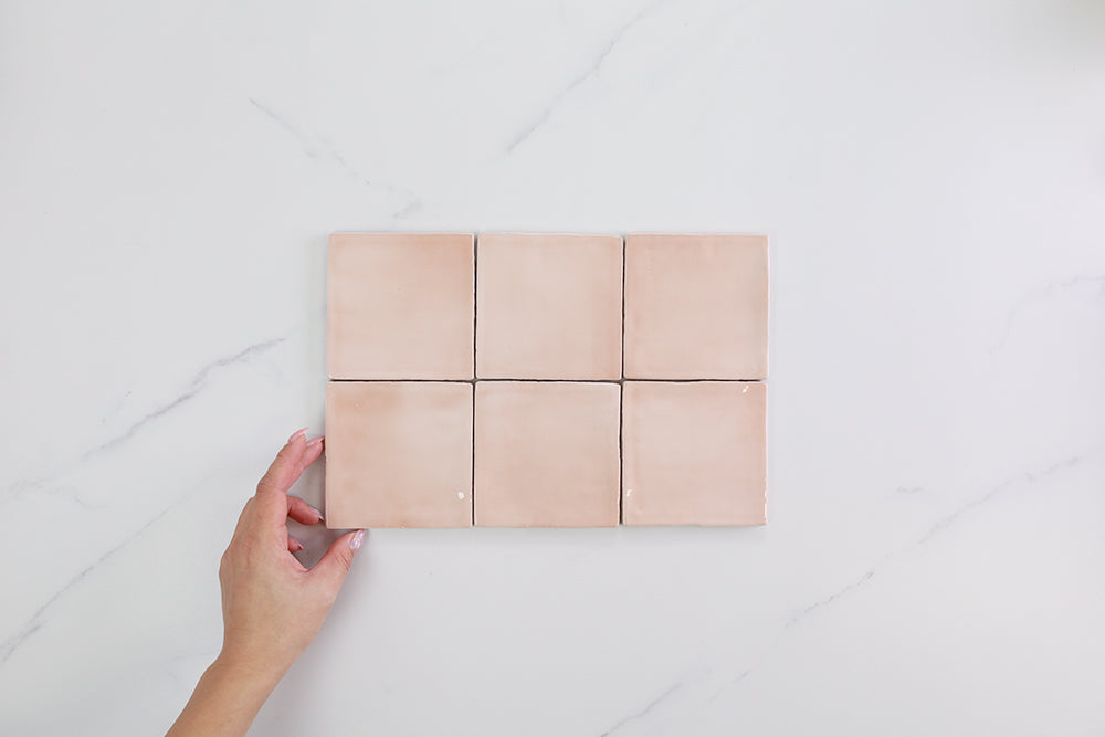 Palm Springs Pink Gloss Small Square Tile – Wellsons