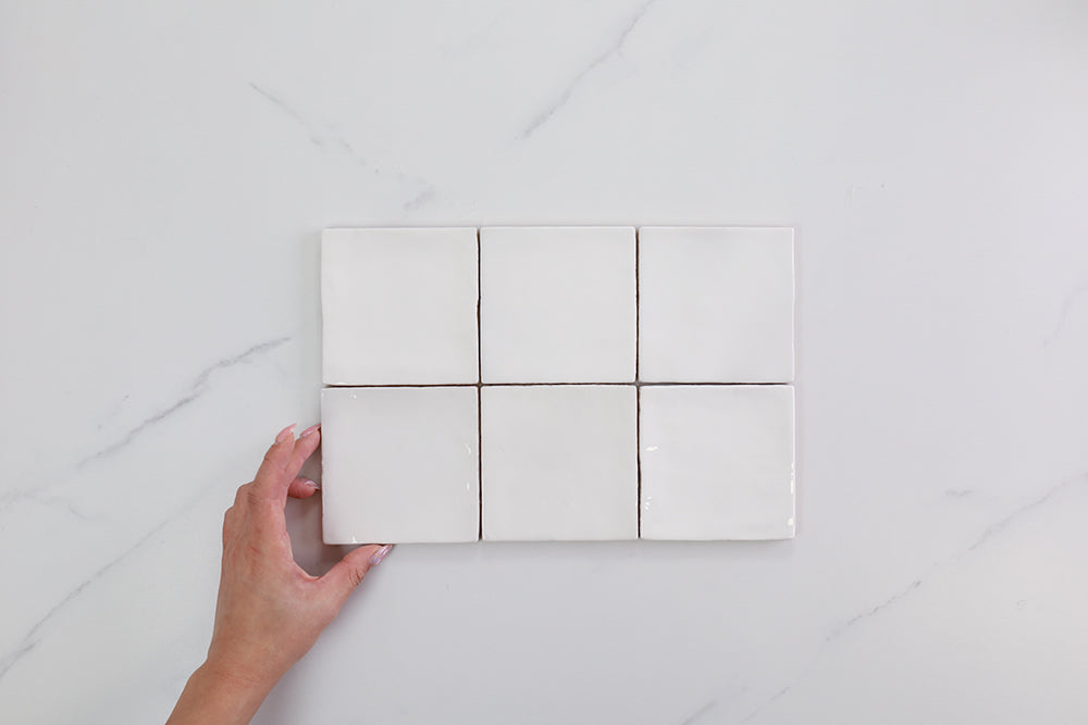 Palm Springs White Gloss Small Square Tile – Wellsons