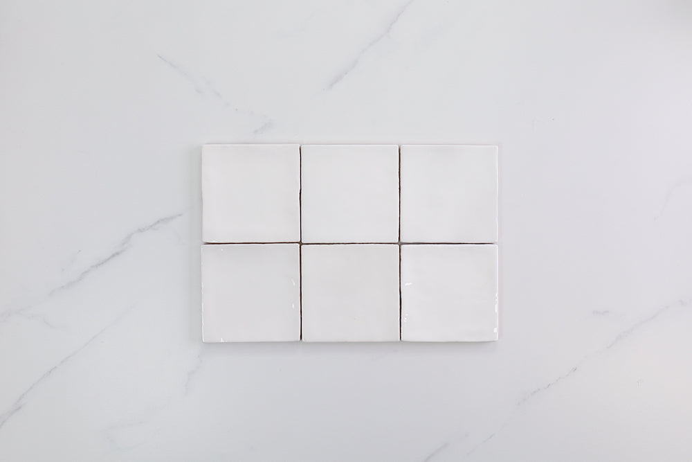 Palm Springs White Gloss Small Square Tile – Wellsons