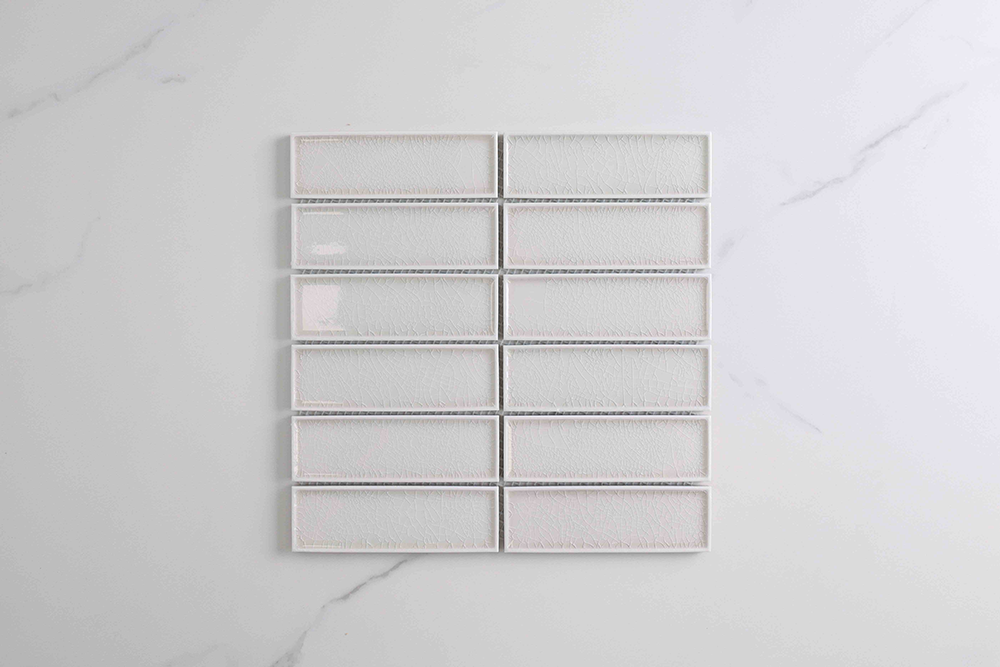 Vida Ivory Gloss Kit Kat Mosaic Tile – Wellsons
