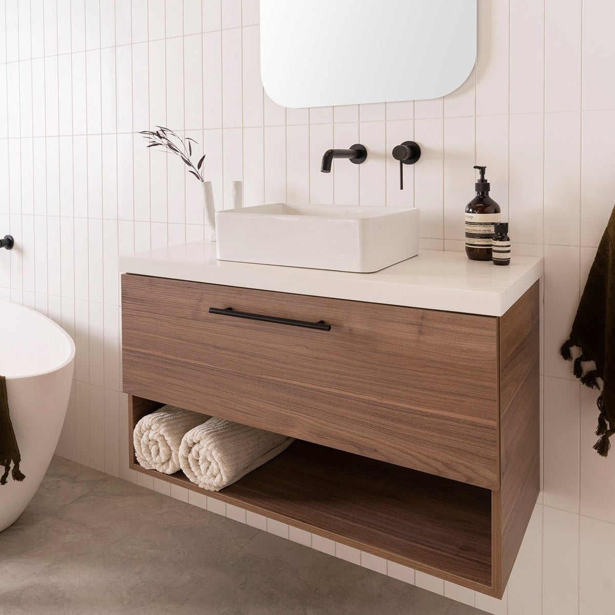 ADP Glacier Ensuite Shelf Slim Wall Hung Vanity - Lite – Wellsons