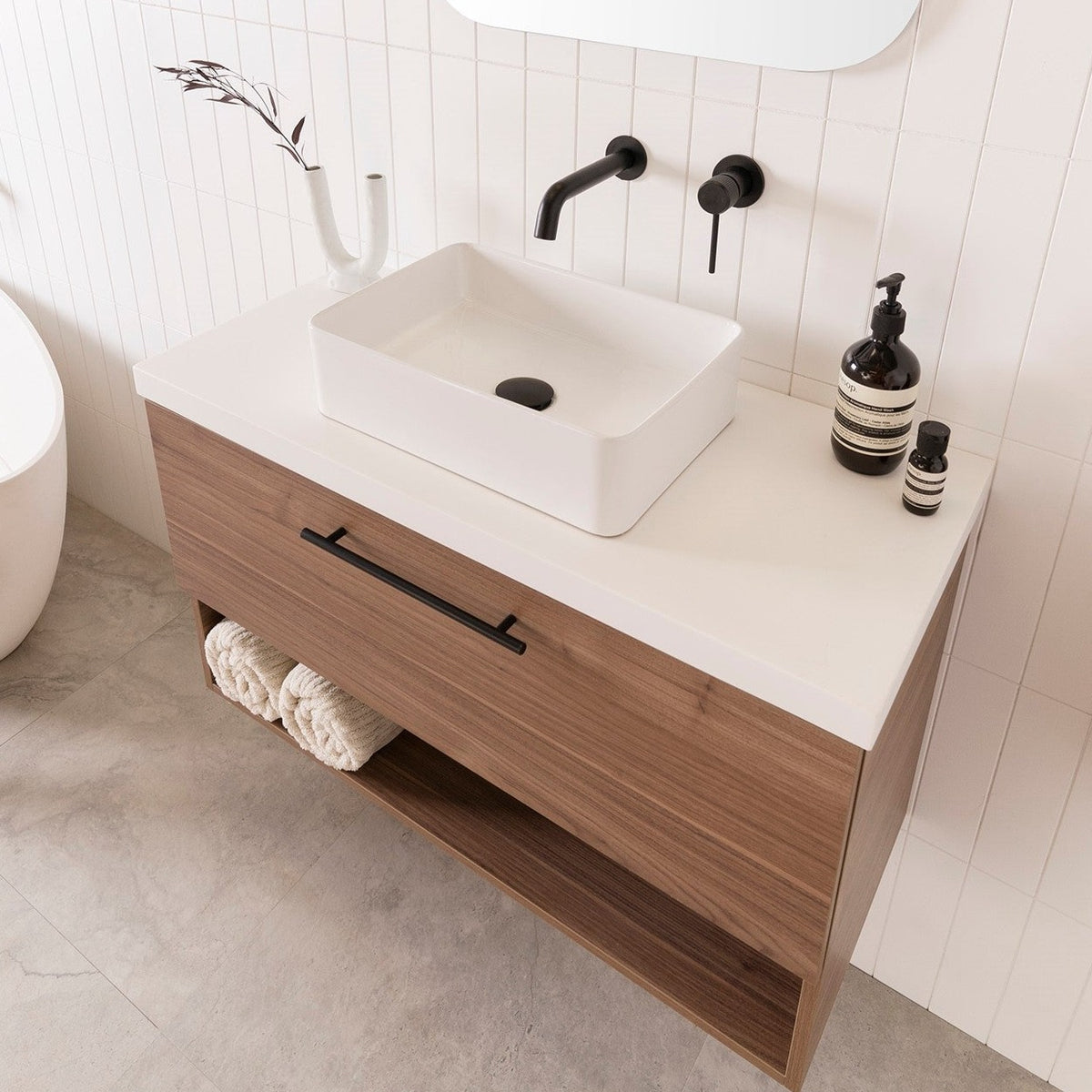 ADP Glacier Ensuite Shelf Slim Wall Hung Vanity - Lite – Wellsons